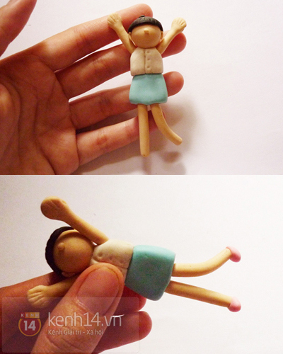 Tự nặn cô bé kẹp giấy siêu đáng yêu bằng đất sét Nhật tại Hachi Hachi Blog