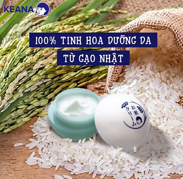 Mặt nạ cám gạo dưỡng sáng giảm thâm sạm Keana Rice Mask 10 miếng
