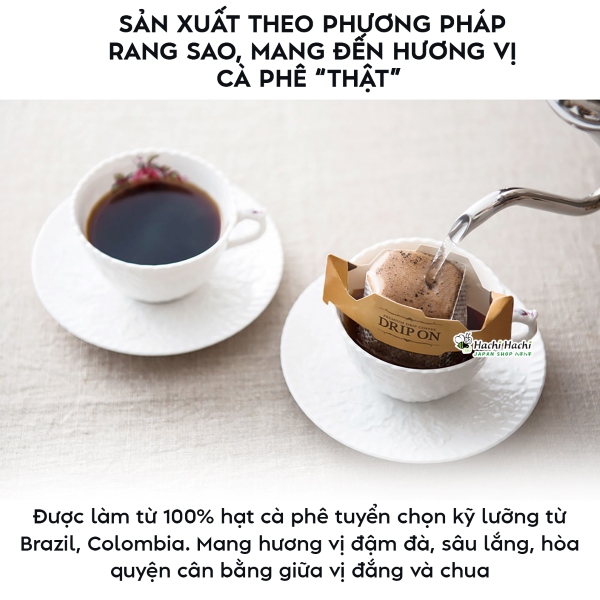 Cà phê phin giấy Drip On Key Coffee 80g (8g x 10 gói)