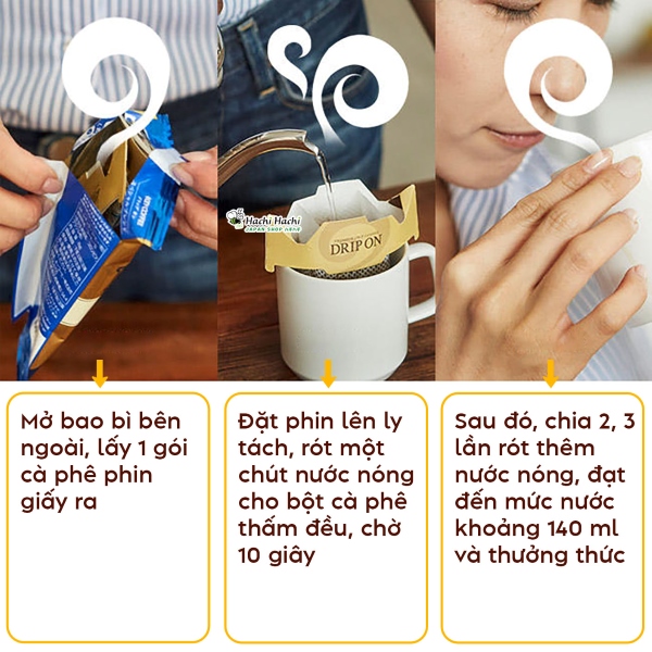 Cà phê phin giấy Drip On Key Coffee 80g (8g x 10 gói)