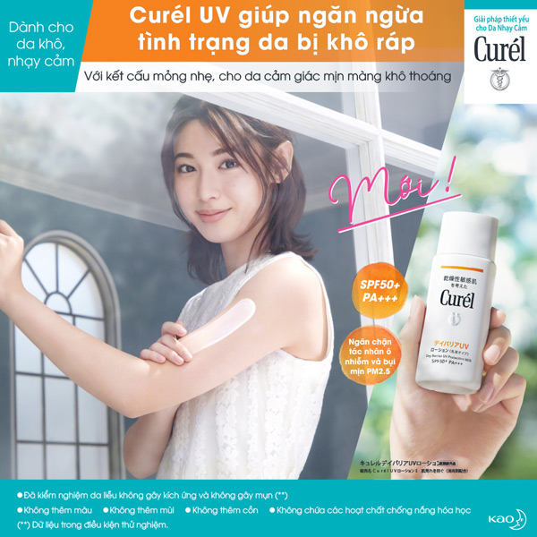 Sữa chống nắng Curel UV Protection Milk SPF 50+ PA+++ 60ml Cho da khô & nhạy cảm