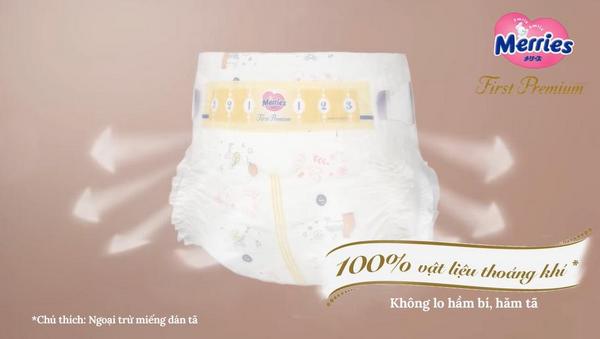 Tã dán Merries First Premium S 60 miếng