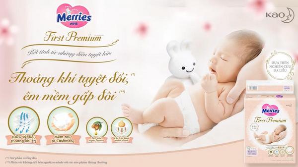 Tã dán Merries First Premium S 60 miếng